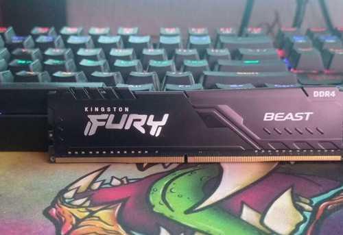 Оперативная память Kingston fury Beast Black 8GB