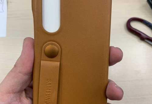 Чехол Samsung для Z Fold3 Leather Flip Cover Brown