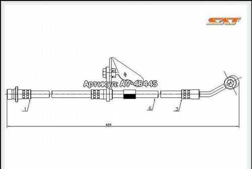 Шланг тормозной передний honda civic ferio MT doma