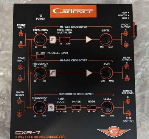 Активный кроссовер (фильтр) Cadence CXR-7
