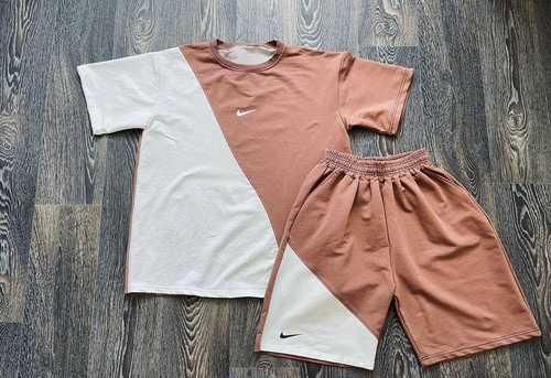 Спортивный костюм Nike коричневый с белым 48 раз