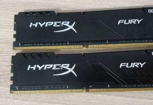 DDR4 3200 мгц 2*8 гб HyperX Fury dimm