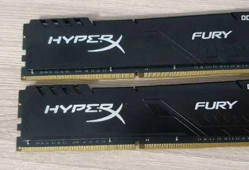 DDR4 3200 мгц 2*8 гб HyperX Fury dimm