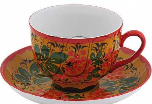 Уц) Чайная пара из керамики Хохлома Ретро (49005)