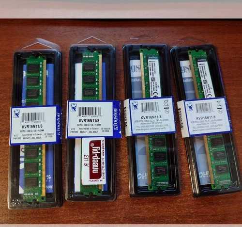 Оперативная память Kingston DDR3 8Гб 1600 mhz 1.5V