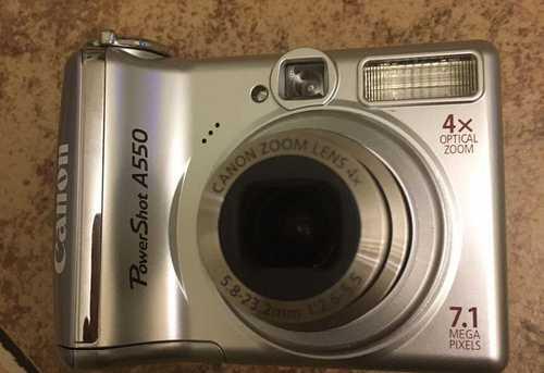 Компактный фотоаппарат Canon Power Shot A550