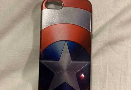 Чехол для iPhone в виде щита Капитана Америка