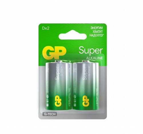 Батарейка GP Super G-Tech LR20 D BL2 Alkaline 1.5V (2/20/160)