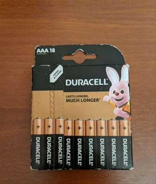 Батарейки Duracell AAA LR03-18BL 18шт оригинал