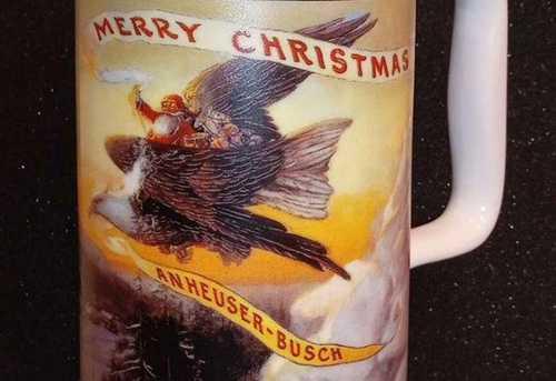 Кружка коллекционная рождественская Anheuser-Busch