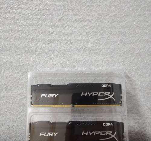 Оперативная память ddr4 hyperx fury 8gb 2x4