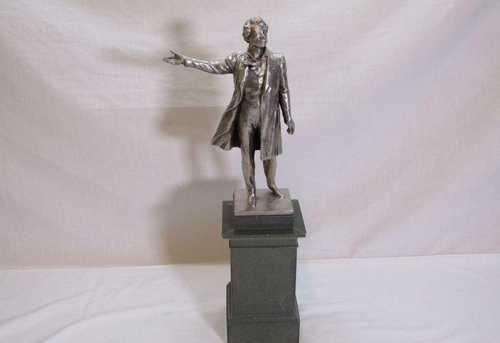 Статуэтка, скульптура "Пушкин" Силумин СССР №10320