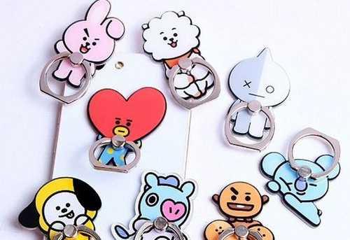 Держатель для телефона (попсокет) BT21 с RJ