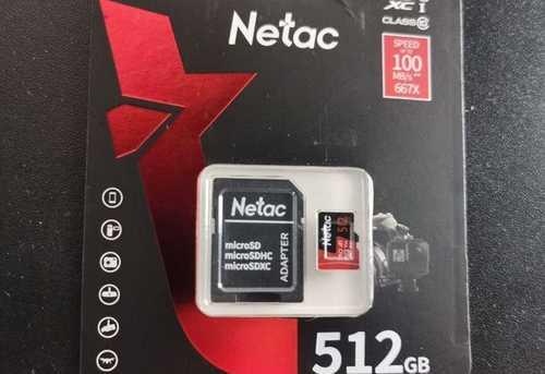 Карта памяти MicroSD Netac 512 gb