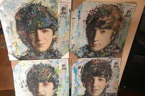 Набор картин The Beatles 4 шт / Комплект панно