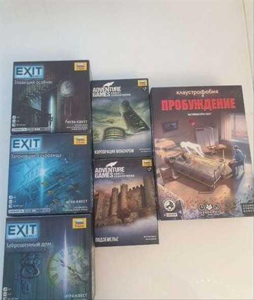 Настольные игры exit, adventure games