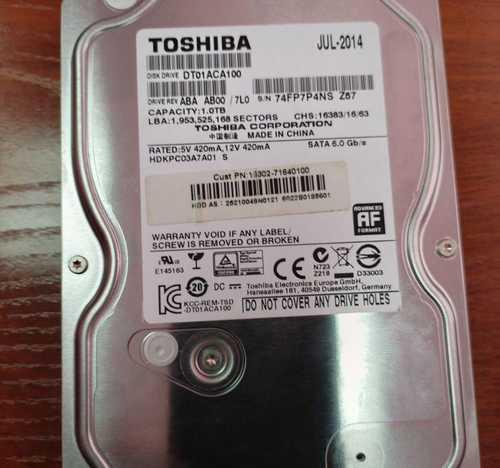 Жесткий диск SATA hdd 3.5 1tb