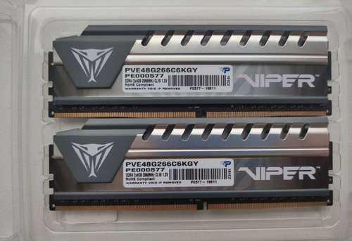 Оперативная память ddr4 (Patriot Viper, кит 2x4Gb)