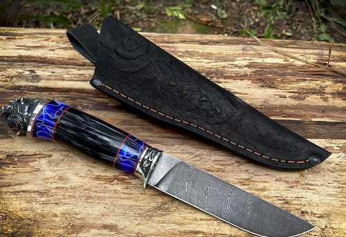 Нож охотничий клинок Дамасская сталь