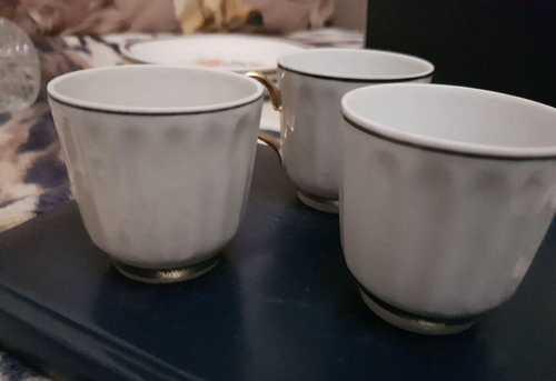 3 кофейные чашки, фарфор, СССР (цена за 3)