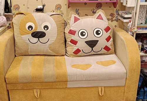 Детский раскладной диван Кот и пес