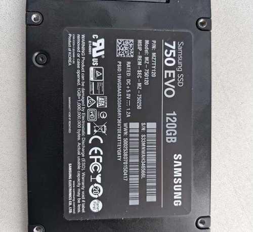 Samsung SSD 750 EVO 120 Gb