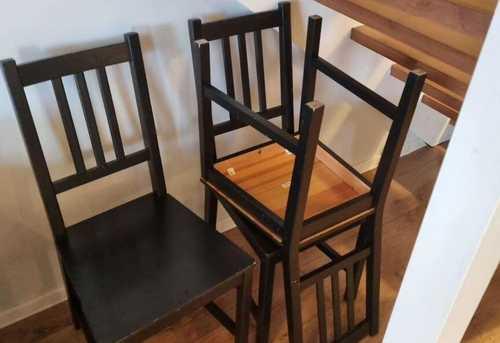 Комплект стульев икея стефан черный, 4 шт