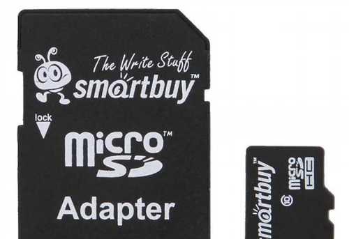 Карта памяти MicroSD 128 Гб Smart Buy + адаптер