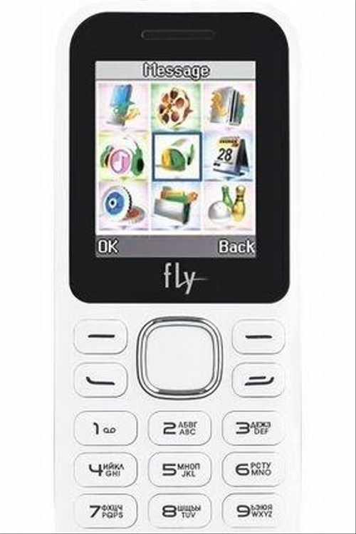 Телефон Fly DS104D White