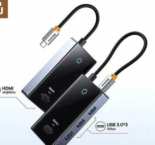 USB Хаб Док станция hdmi Power Delivery 100W