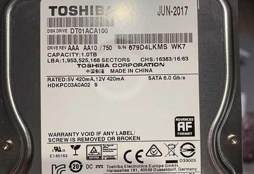 Жесткий диск Toshiba 1тв