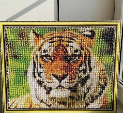 Тигр алмазная мозаика картина
