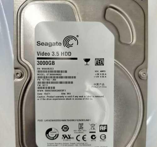 Жесткий диск Seagate 3 тб Video 3,5 HDD