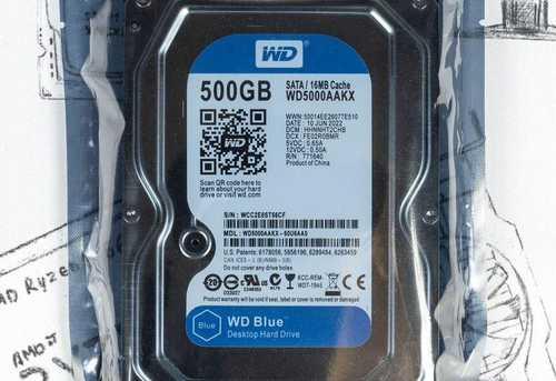 3.5" жесткий диск Western Digital Blue 500Gb