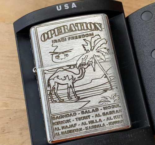 Зажигалка Zippo Operation Iraqi Freedom Оригинал