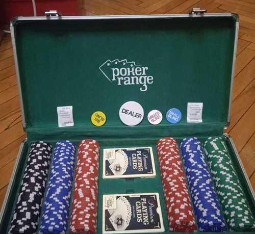 Покерный набор 300 фишек с алюминевым кейсом