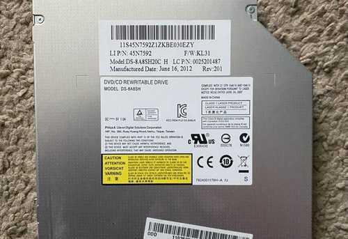 Оптический привод SATA HP DS-8A8SH, DVD-RW