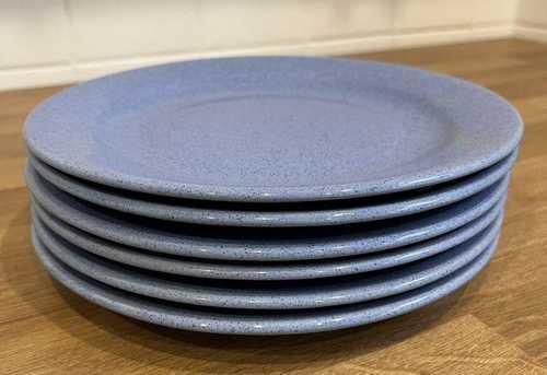 Набор тарелок. Керамика синие. Цена за все