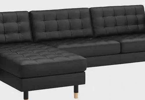 Кожаный угловой диван Морабо (Morabo) с оттоманкой
