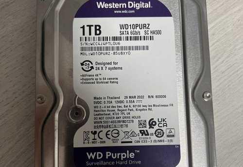 Жесткий диск 3.5 Western Digital Purple 1 Тб