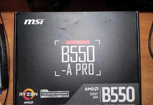 Новая материнская плата MSI B550-A PRO