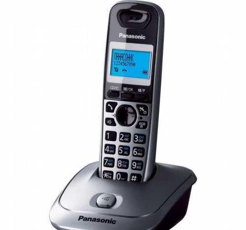 Телефон Panasonic KX-TG2511RUM, dect (серый металл