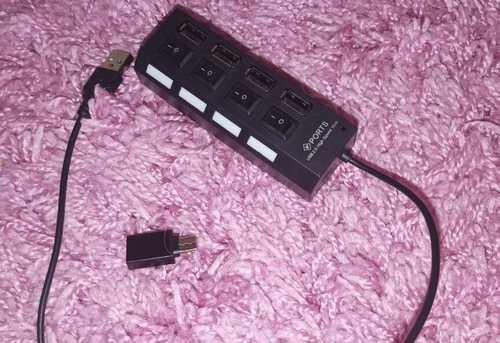 USB хаб, переходник USB -type-c