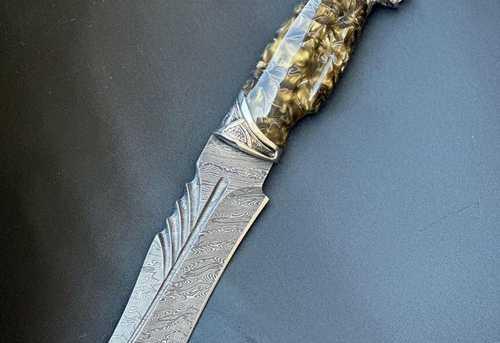 Нож Кобра из дамаска