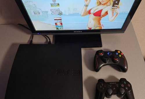 Sony Playstation 3 slim 320гб HEN + много игр