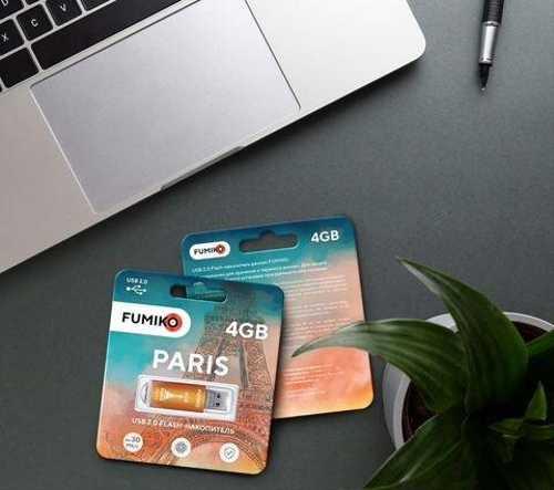 Флешка Fumiko Paris 4GB оранжевая USB 2.0 (Новая)