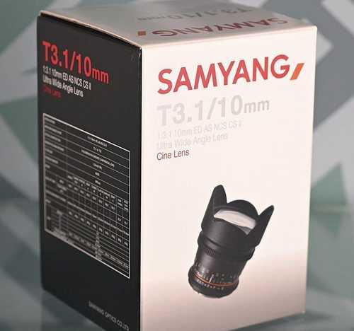 Samyang 10mm T3.1 vdslr Sony E новый