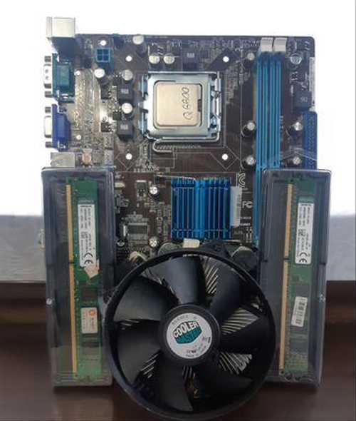 Материнская плата 775+Q6600+DDR3-8Gb+Кулер