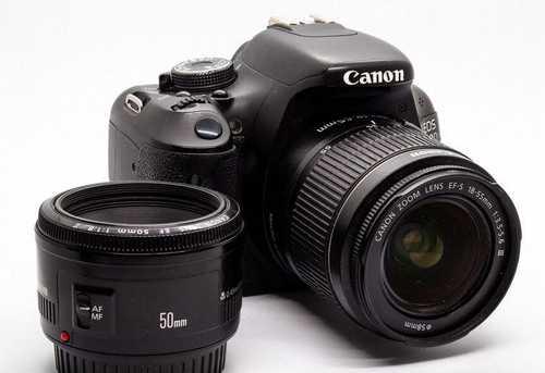 Фотоаппарат Canon 600D + canon 50mm 1.8