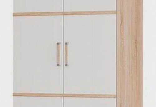 Шкаф 2х створчатый сакура (дуб сонома/белый)